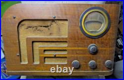 Vintage Philco 38-9 Tube Radio Untested tattered cord Parts or Repair ...