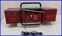 Vintage Sony Red Boombox Stereo Cassette FM AM Radio CFS-700 Parts Only ...