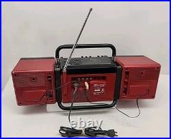 Vintage Sony Red Boombox Stereo Cassette FM AM Radio CFS-700 Parts Only ...